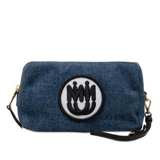 Miu Miu Sac bandouli&egrave;re en denim Pre-owned - Femme - Pre-owned - Bleu - Taille: ONE Size