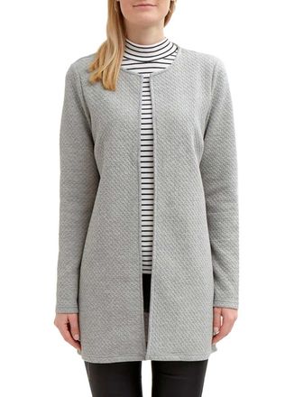Izola VILA CLOTHES Damen VINAJA New Long JKT Blazer, Grau (Light Grey Melange), 38 (Herstellergröße: M)