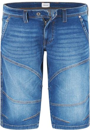 Mustang Jeans Herren Jeansshorts blau Baumwoll-Stretch