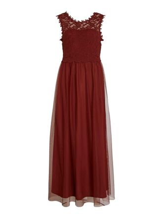 Vila Damen Vilynnea Maxi - Noos Dress, Fired Brick, 40 EU