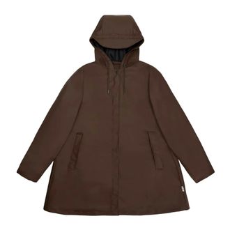 Rains Femme, Vestes, Brun, Taille: 36 FR Veste A-Line W