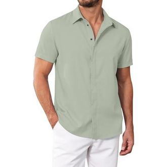 Generic Polo en lin pour homme - Chemises &agrave; manches courtes - Blanc - Coupe ajust&eacute;e - T-shirt en coton pour homme - Polo &agrave; manches courtes - T-shirt de gym &agrave; 
