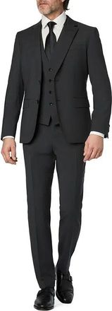 HUGO BOSS Herren Anzug grau meliert Slim Fit