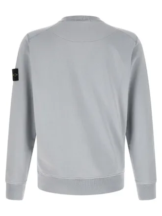 Stone Island Garment-Dyed Cotton Sweatshirt - Gray