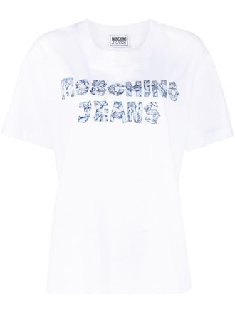 Moschino t-shirt à logo imprimé - Blanc