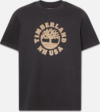 Timberland Kurz&auml;rmeliges T-Shirt mit Weihnachtsgrafik vorne f&uuml;r Herren in Schwarz, Herren, Schwarz, Gr&ouml;&szlig;e