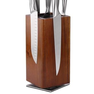 Generico Porte-couteaux magn&eacute;tique | Support de rangement magn&eacute;tique double face en bois rotatif &agrave; 360&deg; | Pour les amateurs de cuisine, chefs, maison, appartem