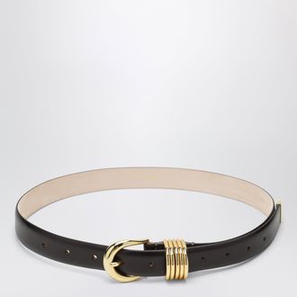 D&eacute;hanche Hollyhock belt brown/gold in leather