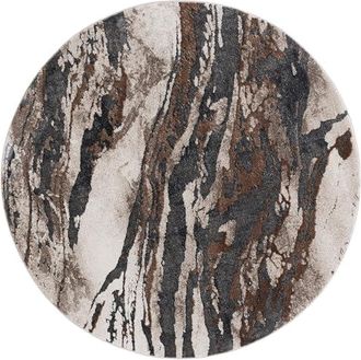 Safavieh Abstrakt Wohnzimmer, Esszimmer, Schlafzimmer - Pacific, Mittlerer Stapel, Dunkelgrau/Beige, 160 X 160 cm