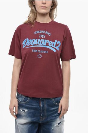 Dsquared2 Crew Neck T-Shirt EASY FIT Solid-Colored with Printed Logo size Xs