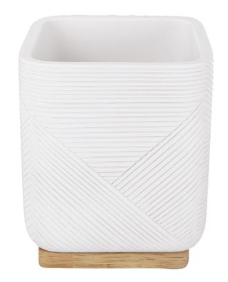 Kleine Wolke Zahnputzbecher Crossover, Accessoires, Farbe Weiss, Material: Polyresin, Bambus