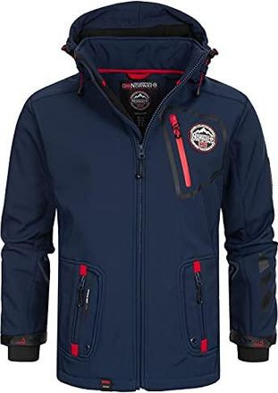 Geographical Norway Tacebook Men - Veste Homme Softshell Capuche Impermeable - Manteau Polaire Blouson Coupe Vent Resistant Travail - Vetement Randonnee Ski Automne Hiver