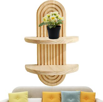 Generic Hängende Regale - Wanddekorationen | Holzregale für Wand | Walls Boho | Displayregale für böhmische Hängeregale für Pflanzen Foto | Ästhetische Raumde