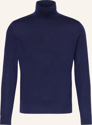 Ermenegildo Zegna Zegna Rollkragenpullover Aus Cashmere Mit Seide blau