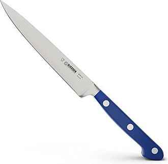 GIESSER seit 1776 - Made in Germany - Zubereitungsmesser geschmiedet blau Skyline Blue, 15 cm, schmales K&uuml;chenmesser genietet, rostfrei, sp&uuml;lmaschinengeeignet