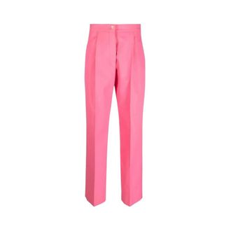 Palm Angels Rosa High-Waist Weite Beinhosen - - Trousers - Damen - Rosa - S