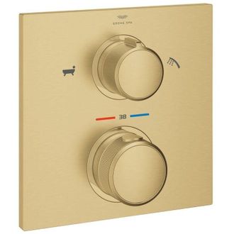 GROHE Fertigmontageset Allure C sunr geb., f Wannen-Thermostat, 2-W.-Umstg