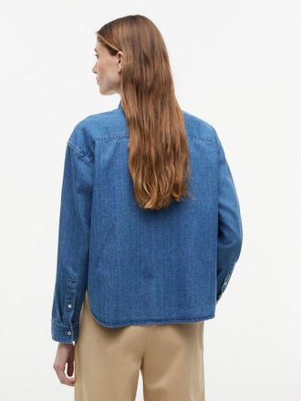 Tommy Hilfiger Jeansbluse LIGHT DENIM BOXY SHIRT LS Baumwolle