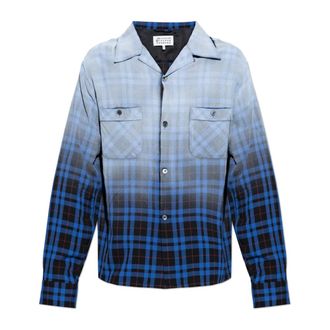 Maison Margiela Homme, Chemises, Bleu, Taille: L Gradient Check Shirt