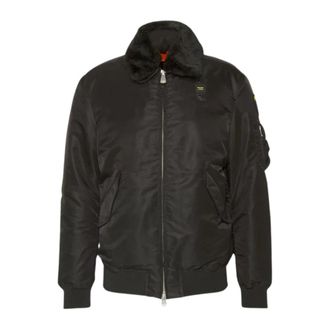 Blauer Kurze Gepolsterte Bomberjacke Schwarz Herren - - Jackets - Herren - Schwarzk - 3XL