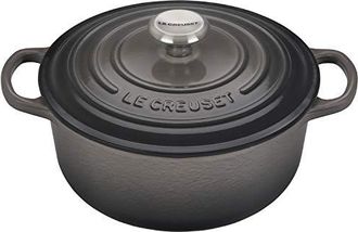 LE CREUSET Le Creuset Cocotte Signature en Fonte Émaillée avec Couvercle, 20 cm, Ronde, 2,4 L, 3,092 kg, Flint, 21177204442430