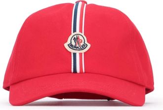 Moncler unisex, Accessoires, Rouge, Taille: M Cotton Baseball Cap