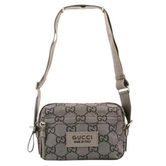 Gucci Sac bandouli&egrave;re Econylon GG en polyester pr&eacute;-appr&eacute;ci&eacute; - Femme - Pre-owned - Gris - Taille: ONE Size