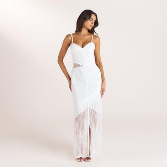 Lounge Robe Maxi en Broderie - Blanc - 34
