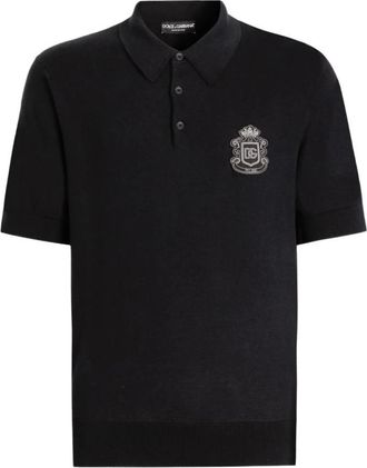 Dolce & Gabbana Homme, Tops, Bleu, Taille: S Polo en coton