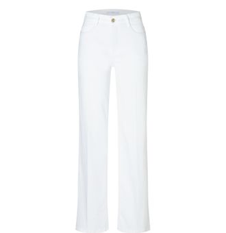 MAC Broeken Weite Jeans MAC WIDE, Damen, Gr. 46, L&auml;nge 32, wei&szlig; (wei&szlig; denim), Denim/Jeans, Obermaterial: 91% Baumwolle, 7% Elastomultiester, 2% Elasthan, bequem, 