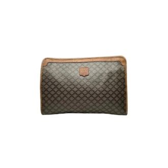 Celine Pochette Vintage en Cuir Pre-owned - Femme - Pre-owned - Gris - Taille: ONE Size