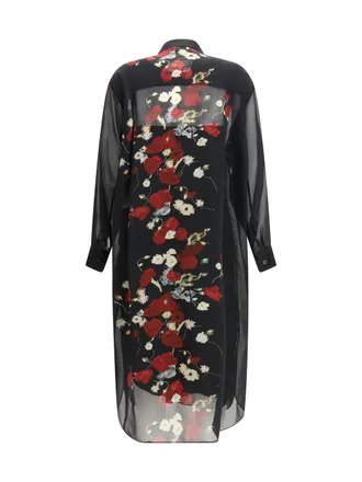 Khaite Womens Gloria Dress Black - Red Silk