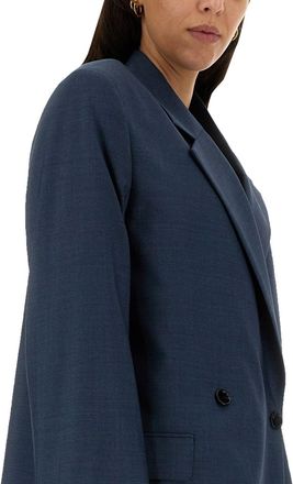 Acne Studios Reverse-Tooth Wool Jacket - Blue