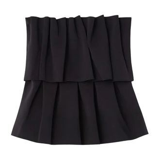 Dagmar Pearl Button Top - - Tops - Damen - Schwarzk - M