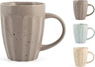hOme Home Country Chic, 9 Mug-Schüsseln, Stoneware, verschiedene Farben, 300 cc