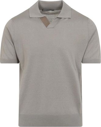 Canali Homme, Tops, Beige, Taille: M Polo en coton