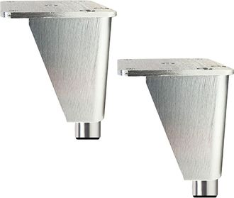 Generic 2 St&uuml;ck Metall-M&ouml;belf&uuml;&szlig;en, Verstellbare Quadratische Schrankbeine, Verdicktes Aluminium, Robuste Tisch Stuhlbeinverl&auml;ngerungen, Mit Fu&szlig;schutzkappe(Sil