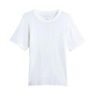 Yohji Yamamoto Femme, Tops, Blanc, Taille: 38 FR Slim Short Sleeve Tee