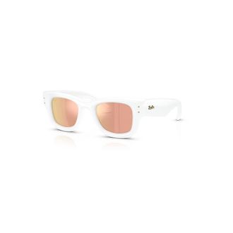 Ray-Ban Wayfarer Puffer Special Collection Sonnenbrillen Wei&szlig; Fassung Braun Glas 47-23