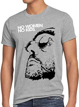 style3 No Women, No Kids T-Shirt Homme Léon The Professional Portman Nathalie reno Jean, Taille:5XL, Couleur:Gris chiné
