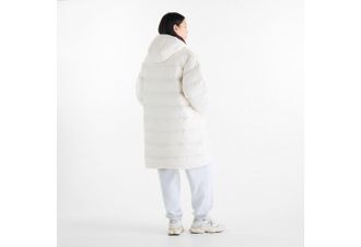 New Balance Steppjacke BOSTON LONG PUFFER JACKET sportliche Steppjacke, aus Polyester, mit verl&auml;ngerte Silhouette