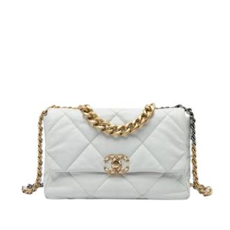 Chanel Pre-owned Large 19 Flap Bag - - Pre-owned - Damen - Wei&szlig; - ONE SIZE
