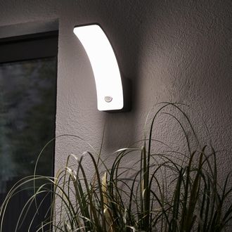Inspire Wandleuchte aussen LAKKO - LED Wandleuchte mit Bewegungsmelder - 1500LM - IP44-4000K - H. 22 cm - Alu - Anthrazit - Wandlampe - Aussenleuchte wand