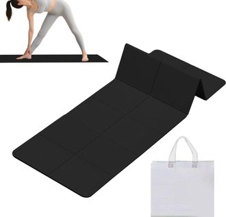 Generic Faltbare TPE-Yogamatte - verdicktes Trainings-Pad ohne Slip, tragbare Fitnessmatte | strapazierfähige Übungsmatte mit Tasche, komfortable Unterstützun
