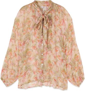 Oltre Femme, Blouses et Chemises, Rose, Taille: 46 FR Blouse pliss&eacute;e en viscose avec
