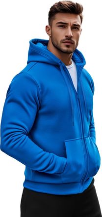 OZONEE Herren Hoodie Sweatjacke Kapuzenpullover Sweatshirt Farbvarianten Kapuzenjacke Kapuzenpulli mit Rei&szlig;verschluss Langarm Sport Style Casual Fitness Trai