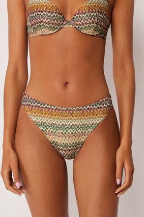 Calzedonia Bikinihose Elegant Ethnic Grun