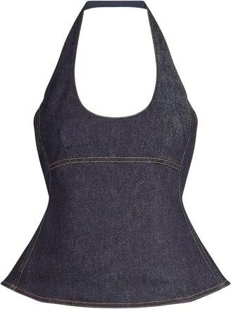 Jacquemus Le haut De-N&icirc;mes en denim de coton