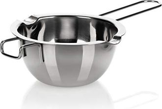 Com-Four Fondoir bain-marie - bol de fusion avec 2 becs - bol de fusion bain-marie durable - acier inoxydable - va au lave-vaisselle (01 pièce - 400ml)