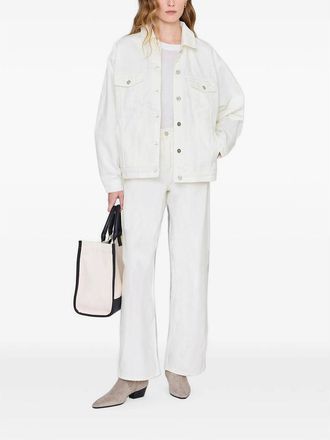 Anine Bing Organic Cotton Button-Front Jacket - White